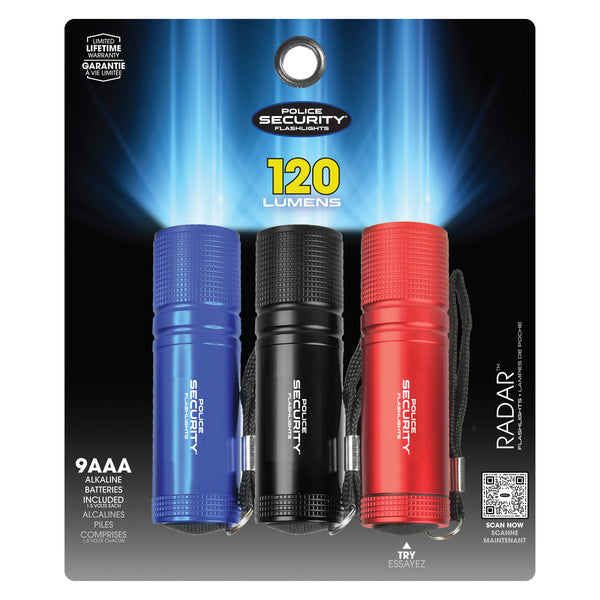 Shop 3 Pack Flashlights | Radar 3 Pack | PSF - Police Security Flashlights