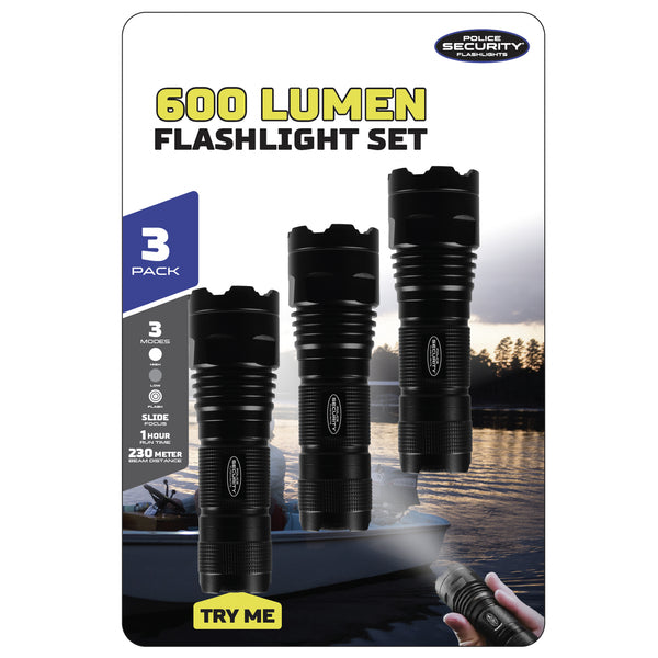 SCOPE FLASHLIGHT 3 PACK - Police Security Flashlights